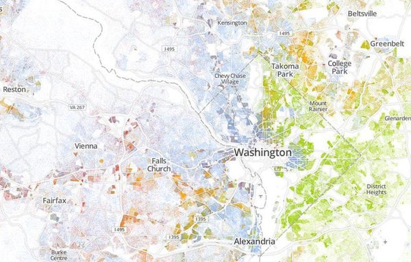 Segregation in America: Every neighborhood in the U.S. mapped along ...