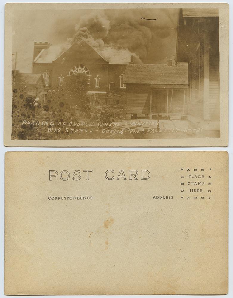 Tulsa Race Riot history: Postcards made with images of ruins of black ...
