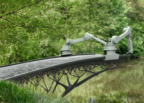 3-d print bridge, 3-d bridge, robot bridge, bridge mx3d, robot building ...