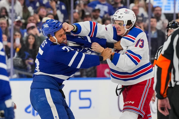 Matt Rempe hockey fights: Is the New York Rangers rookie enforcer good ...