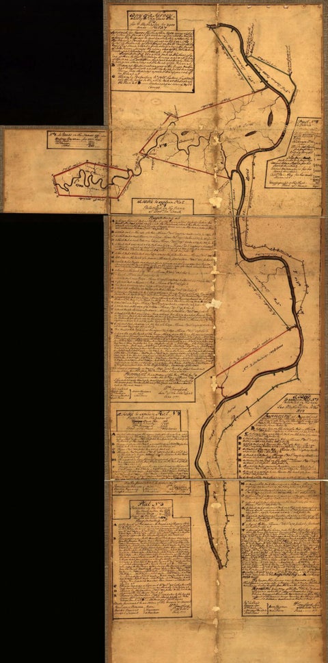 Maps made by George Washington, longtime surveyor and cartographer.