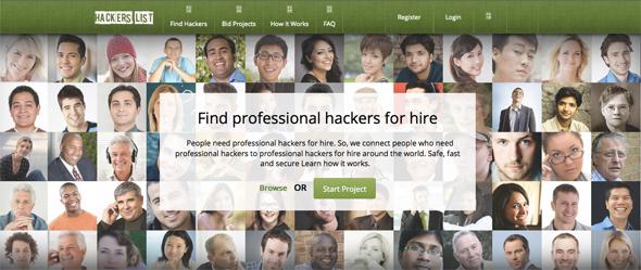 Hacker's List is a website for hiring hackers.