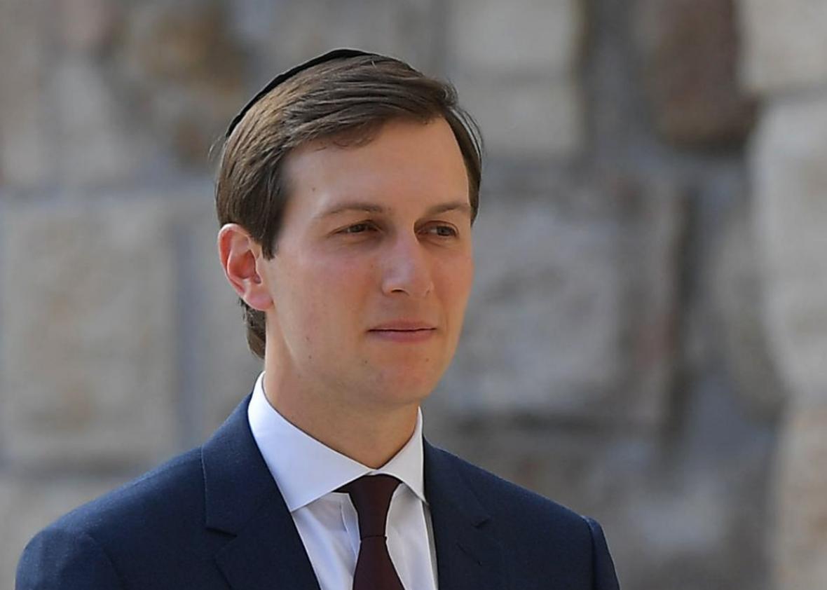 Jared's not so sure he can bring peace to the Middle East. Thank God.