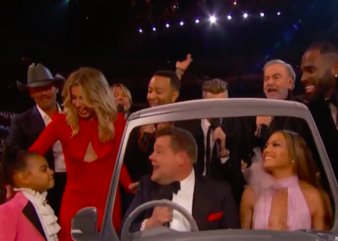 Watch Blue Ivy crash Carpool Karaoke at the Grammys, save the day (VIDEO).
