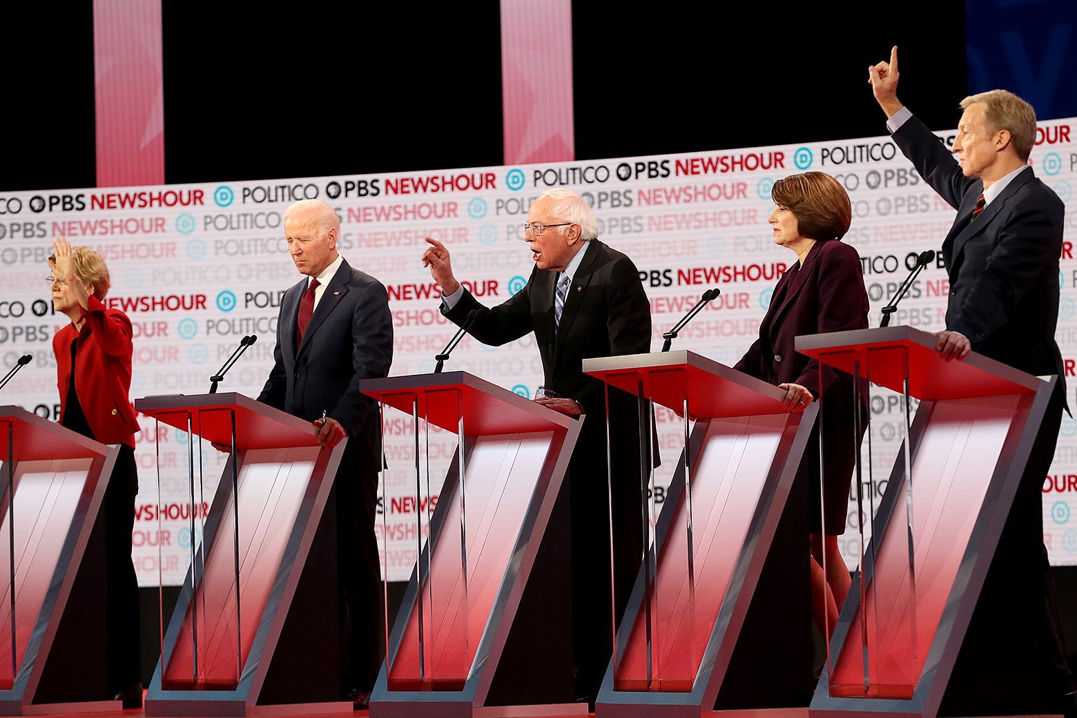 A mostly white Democratic debate talked about race.