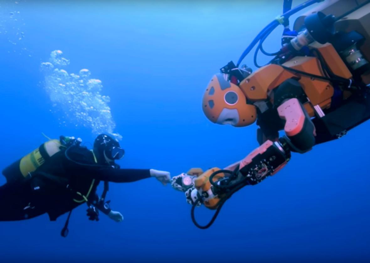 Robot designed to interface seamlessly with a human operator as it ...