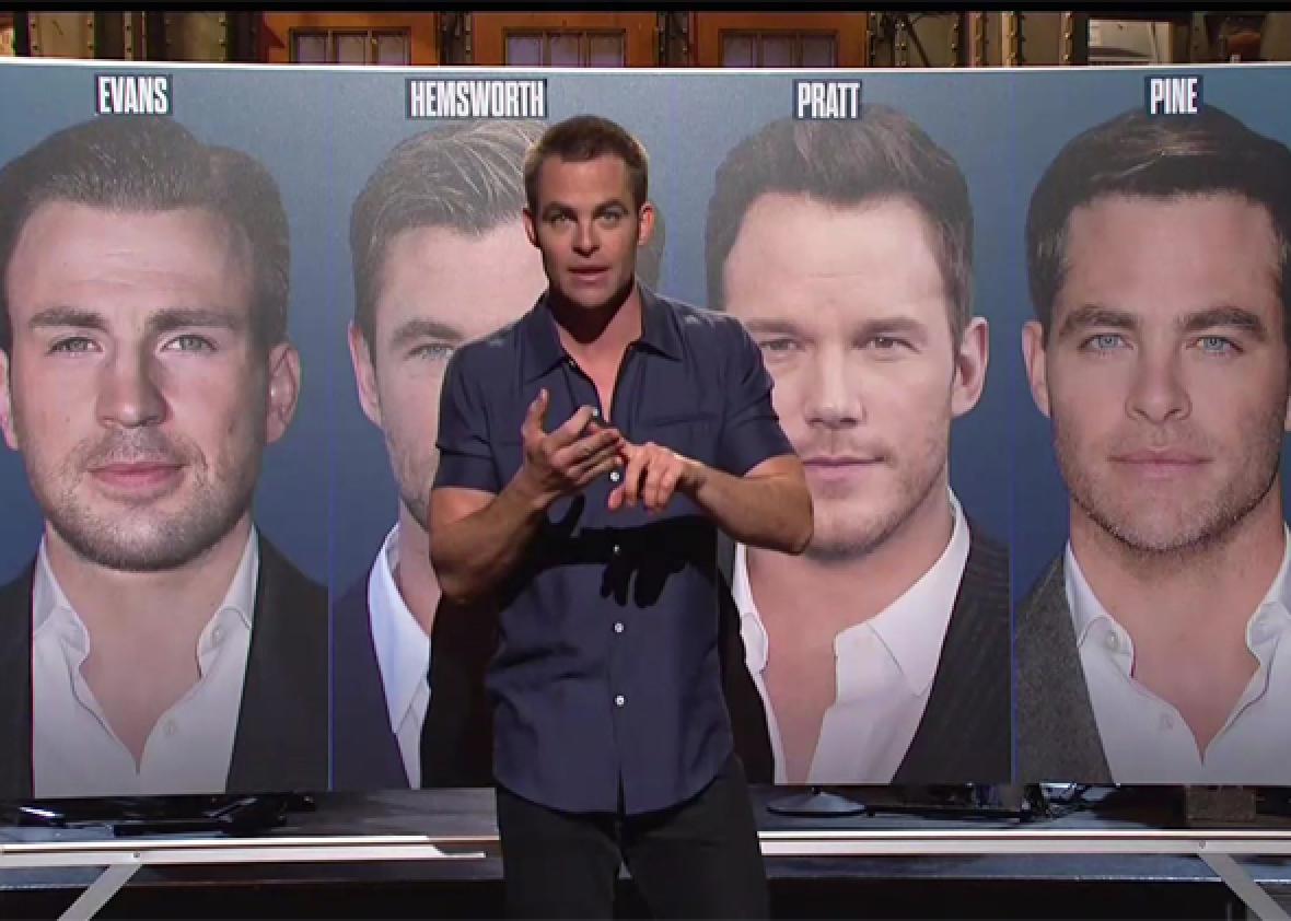 SNL host Chris Pine presents a guide to movie stars named Chris.