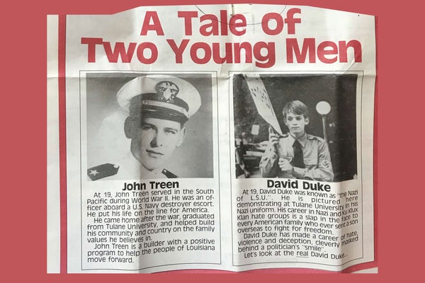How David Duke beat John Treen and the GOP establishment in 1989.