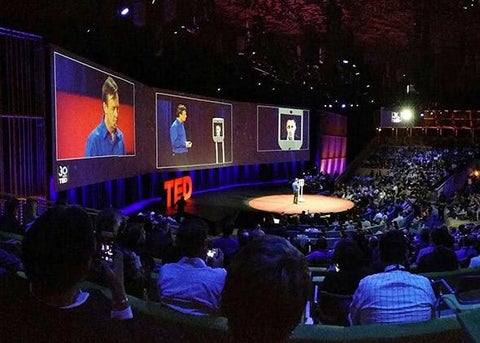 BEAM telepresence robot Edward Snowden was on stage at TED.