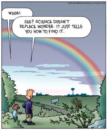 Frazz comic strip: Science brings you to the wonder.