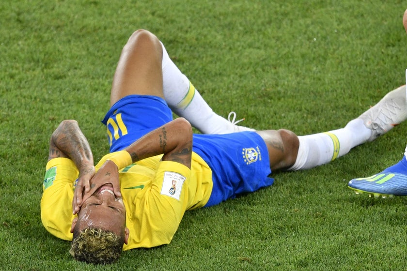 Neymar flopping memes are huge in Brazil:
