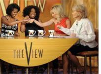 Watching Michelle Obama on The View.