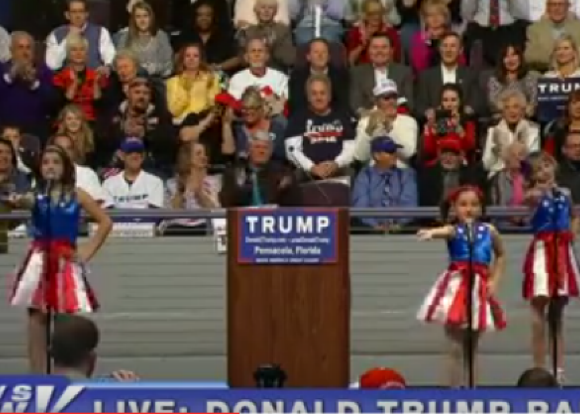 The Freedom Kids perform Donald Trump anthem.