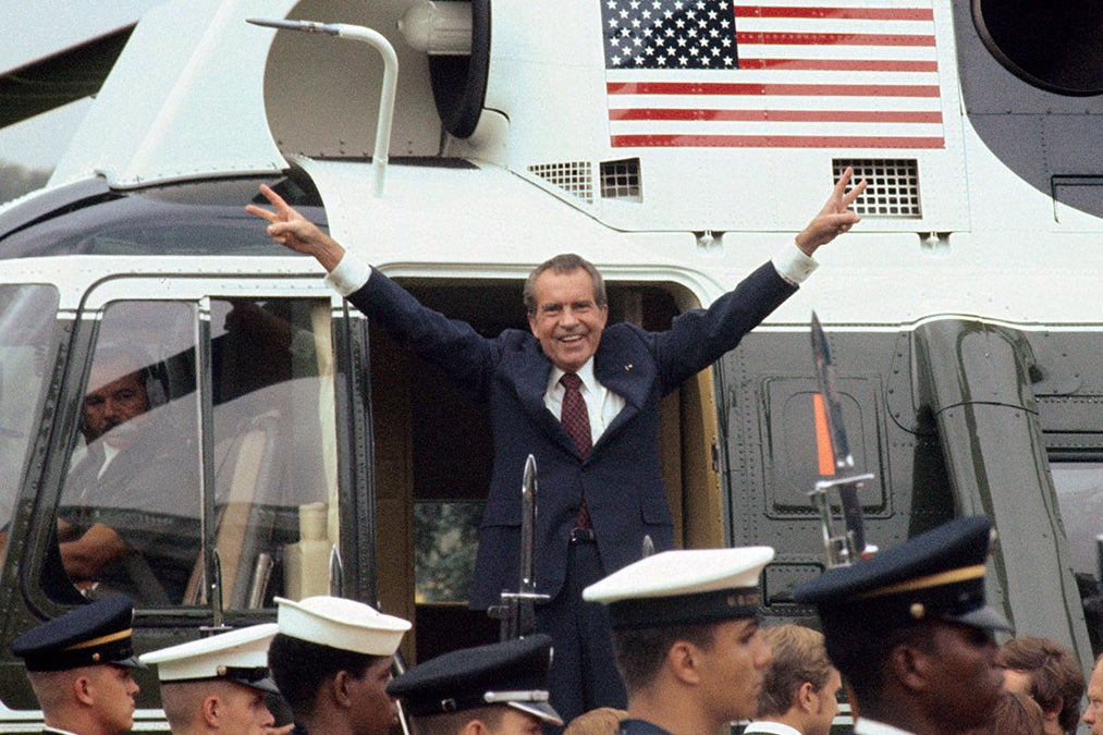 Roger Stone or Richard Nixon: Who wore the victory pose better?