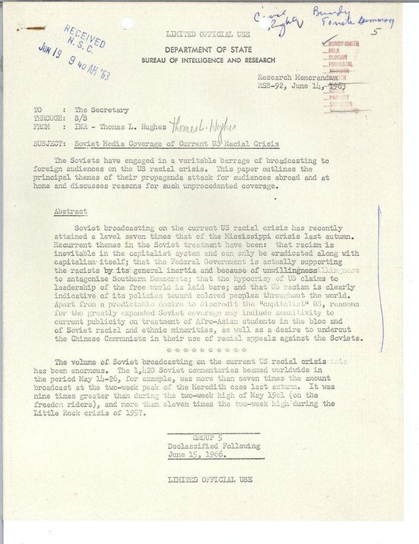 Civil rights coverage: How the Soviets used evidence of racial strife ...