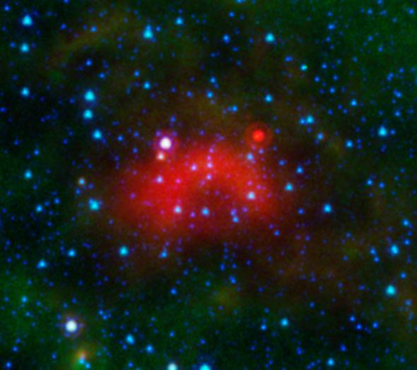 Stellar shock waves in space.