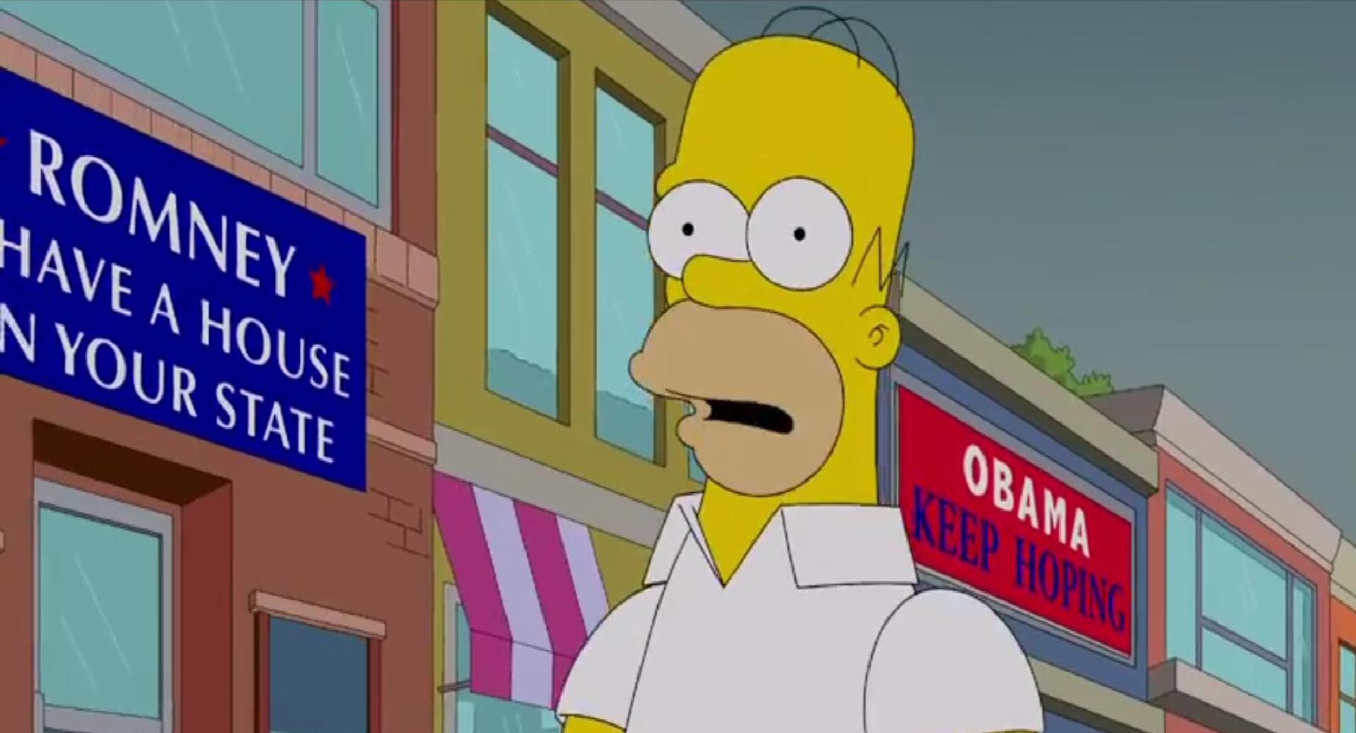 Homer Simpson Votes for Mitt Romney in 2012 Simpsons Promo (VIDEO)