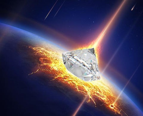 Asteroid impacts create tiny diamonds.