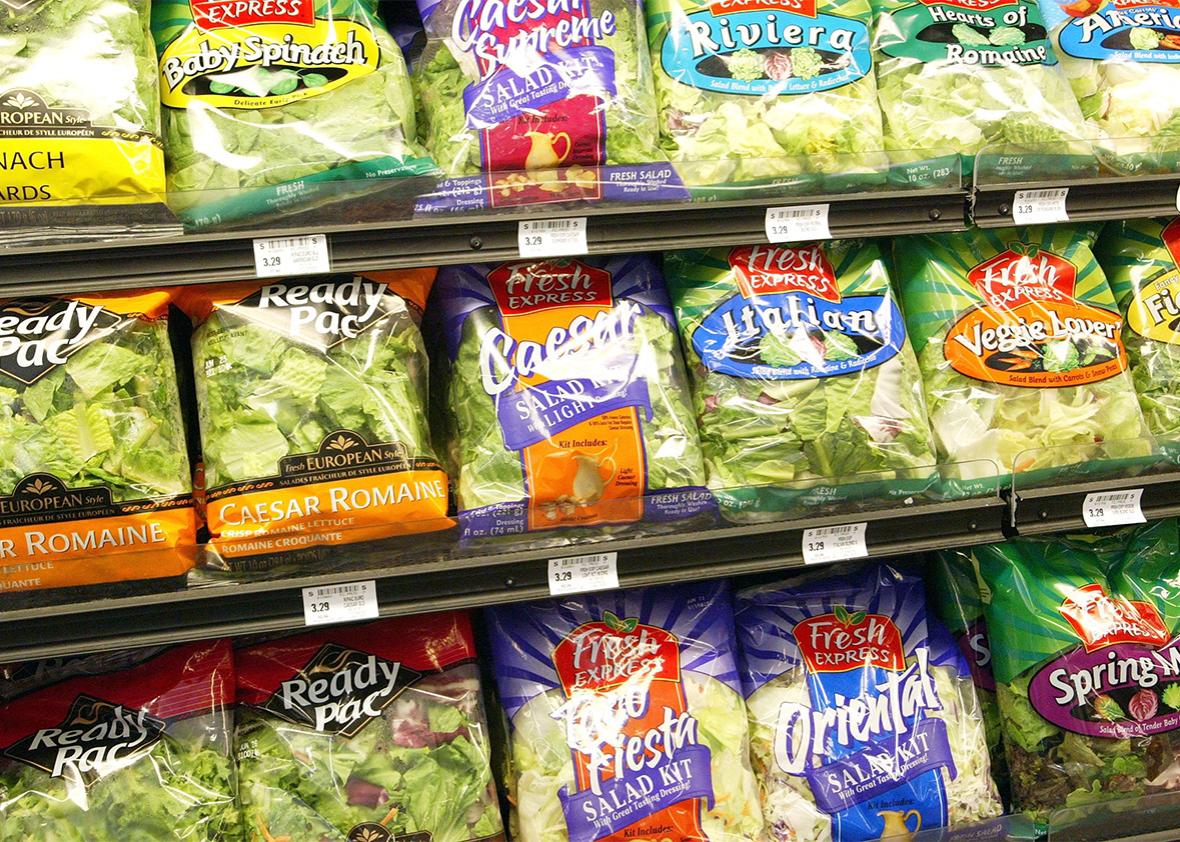 Why are salad greens always labeled “triple-washed”?