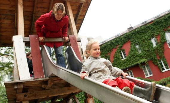 Child Alone In Playground
