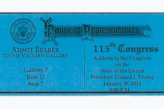 There’s a typo on tickets for Trump’s first State of the Union.