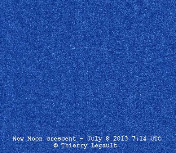 Astrophoto: Incredibly thin crescent moon in record-breaking shot.