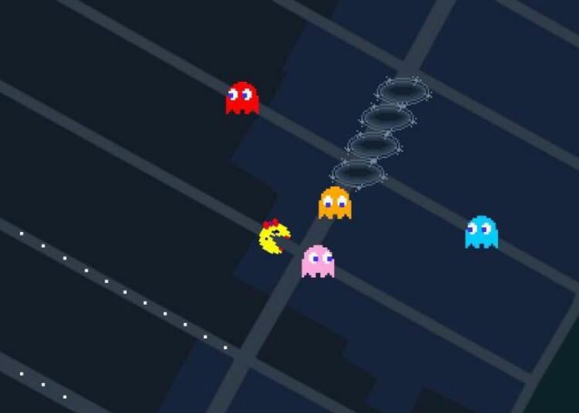 Play Ms. Pac-Man on Google Maps now as an April Fools' Day treat.