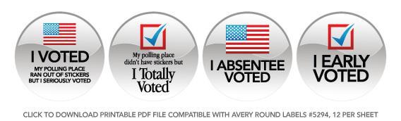 No “I Voted” stickers at your polling station? Print your own here.