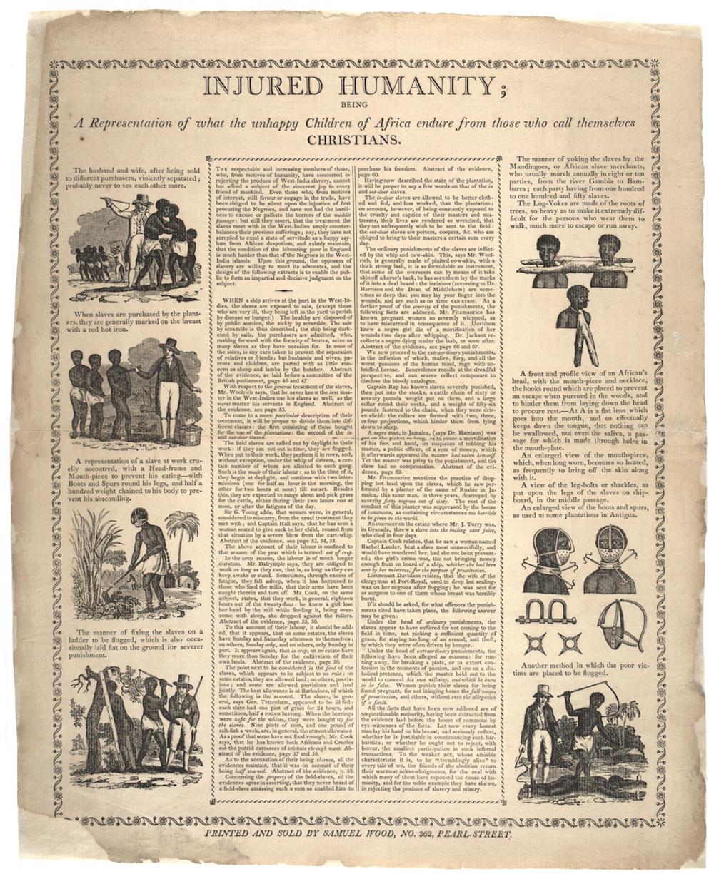 History of abolitionism and Quakers: Samuel Wood anti-slavery broadside ...
