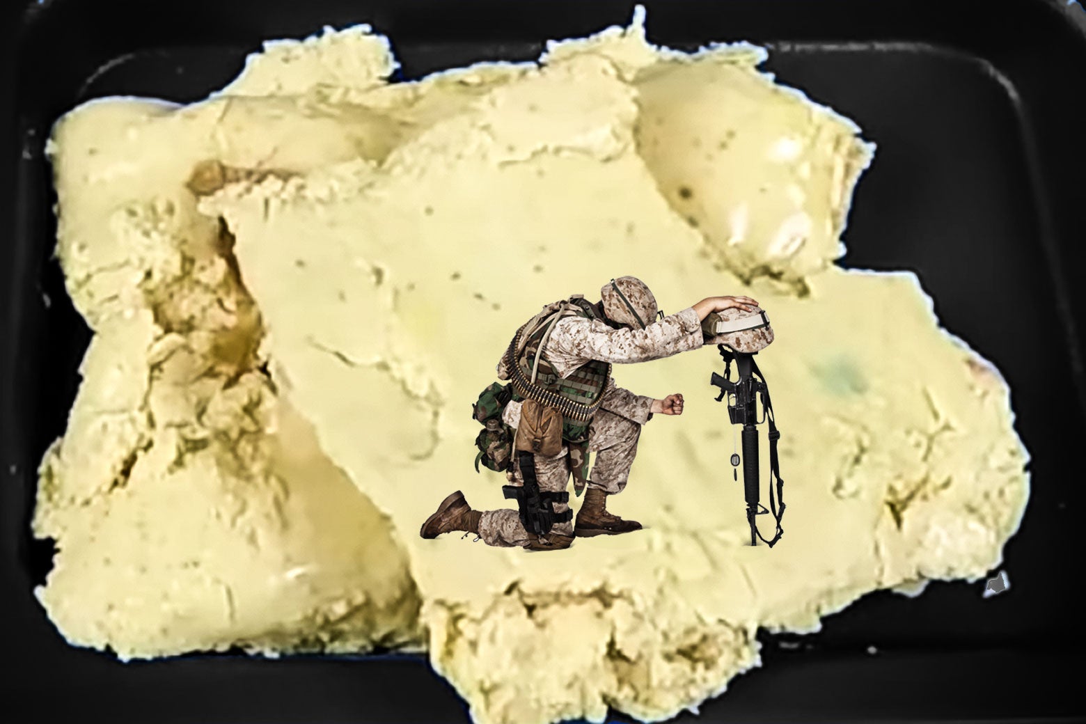 The cheese and veggie omelet MRE: the worst food in the military.