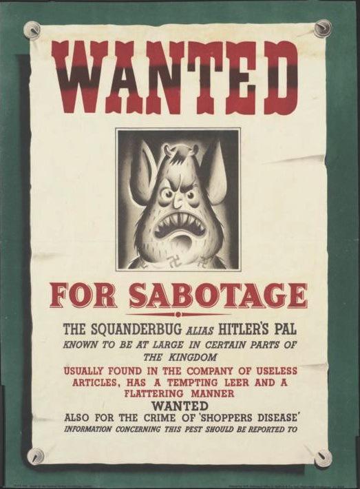 Squander Bug: wartime cartoon character created in Britain to ...