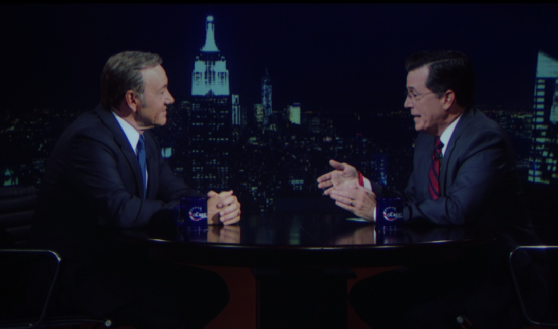 Stephen Colbert on House of Cards: One last interview with Colbert.