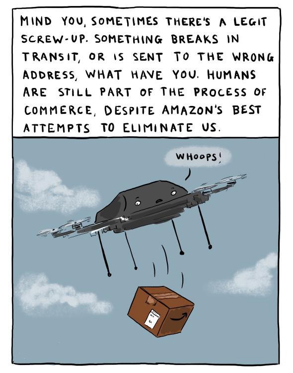 Comic about scam artists who bedevil Amazon sellers.