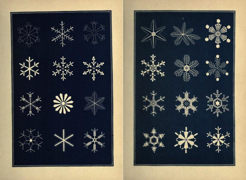History of snow: Victorian appreciation of snowflake shapes.