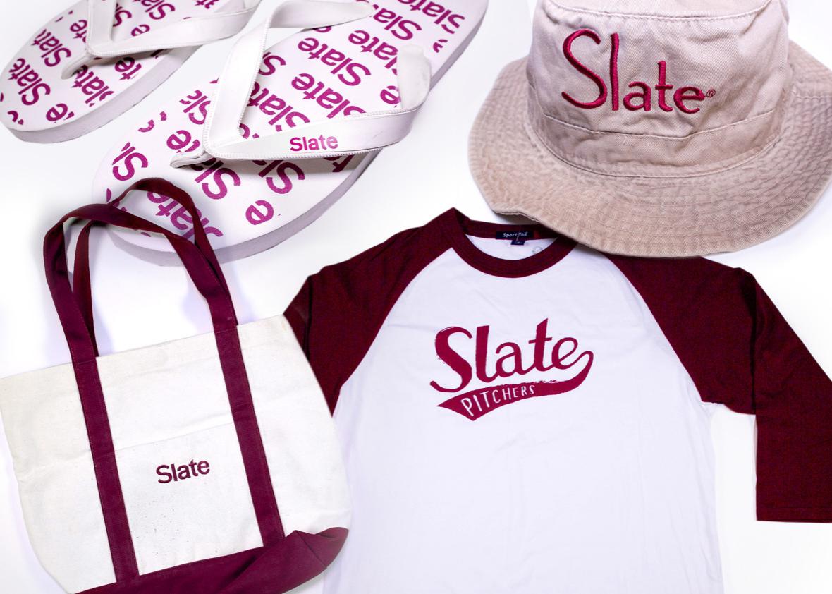 The history of Slate in 12 pieces of corporate swag.