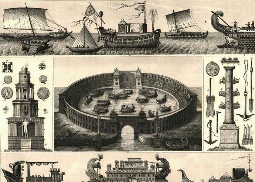 The Roman naumachiae water battles that forced prisoners to re-enact ...