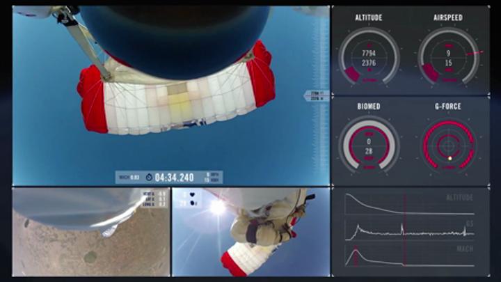 Felix Baumgartner jump video: All angles of record stratosphere leap ...