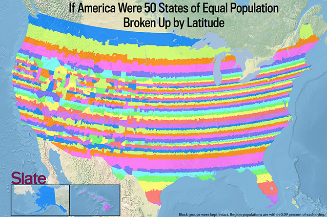 If every U.S. state had the same population, what would the map of ...
