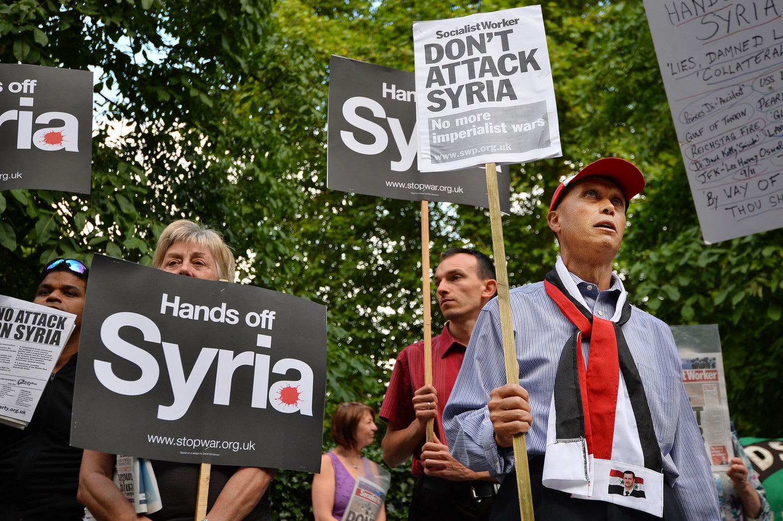 Striking Syria has fallen by 33 points in popularity since April.