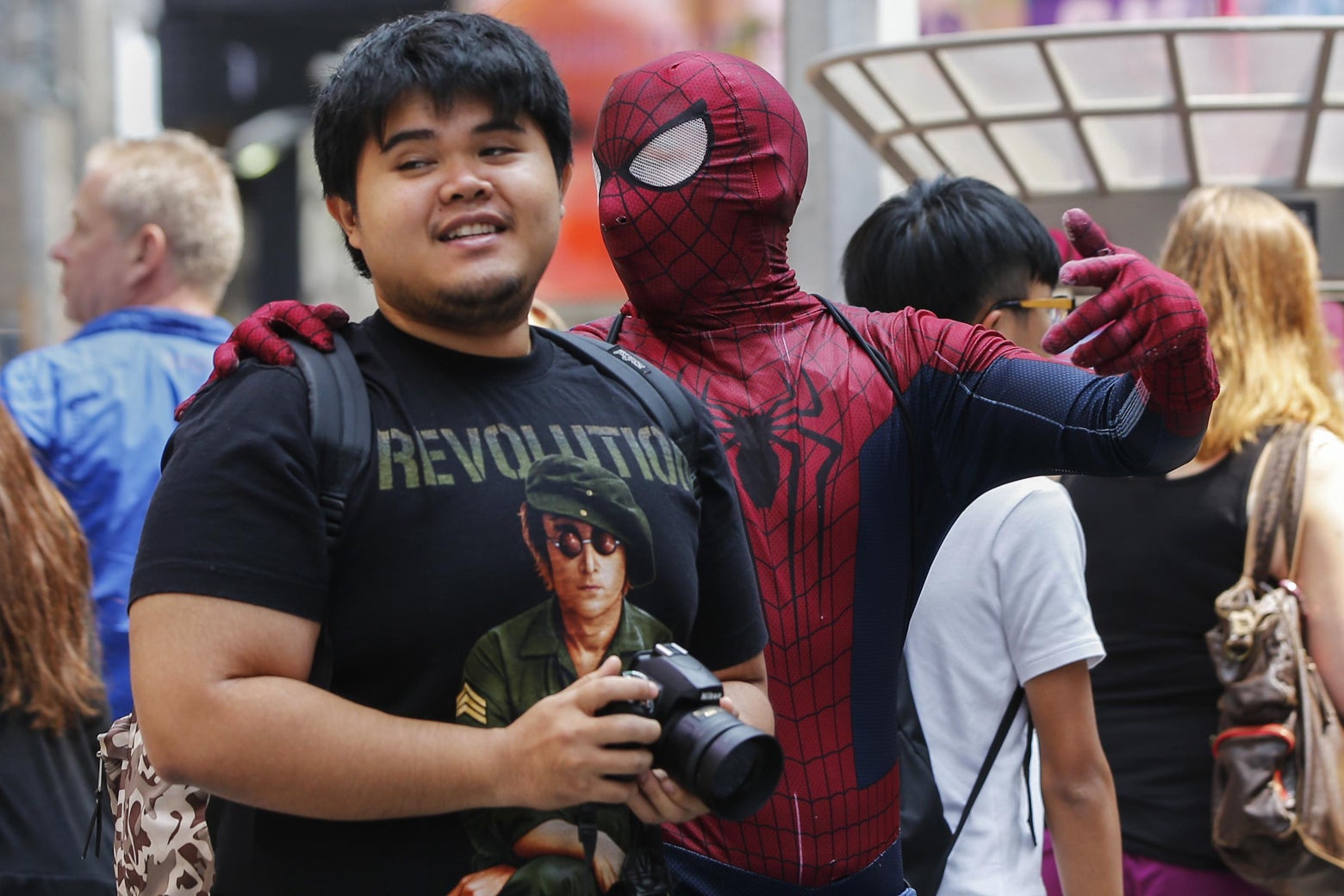 NYPD cracks down on superheroes in Times Square.