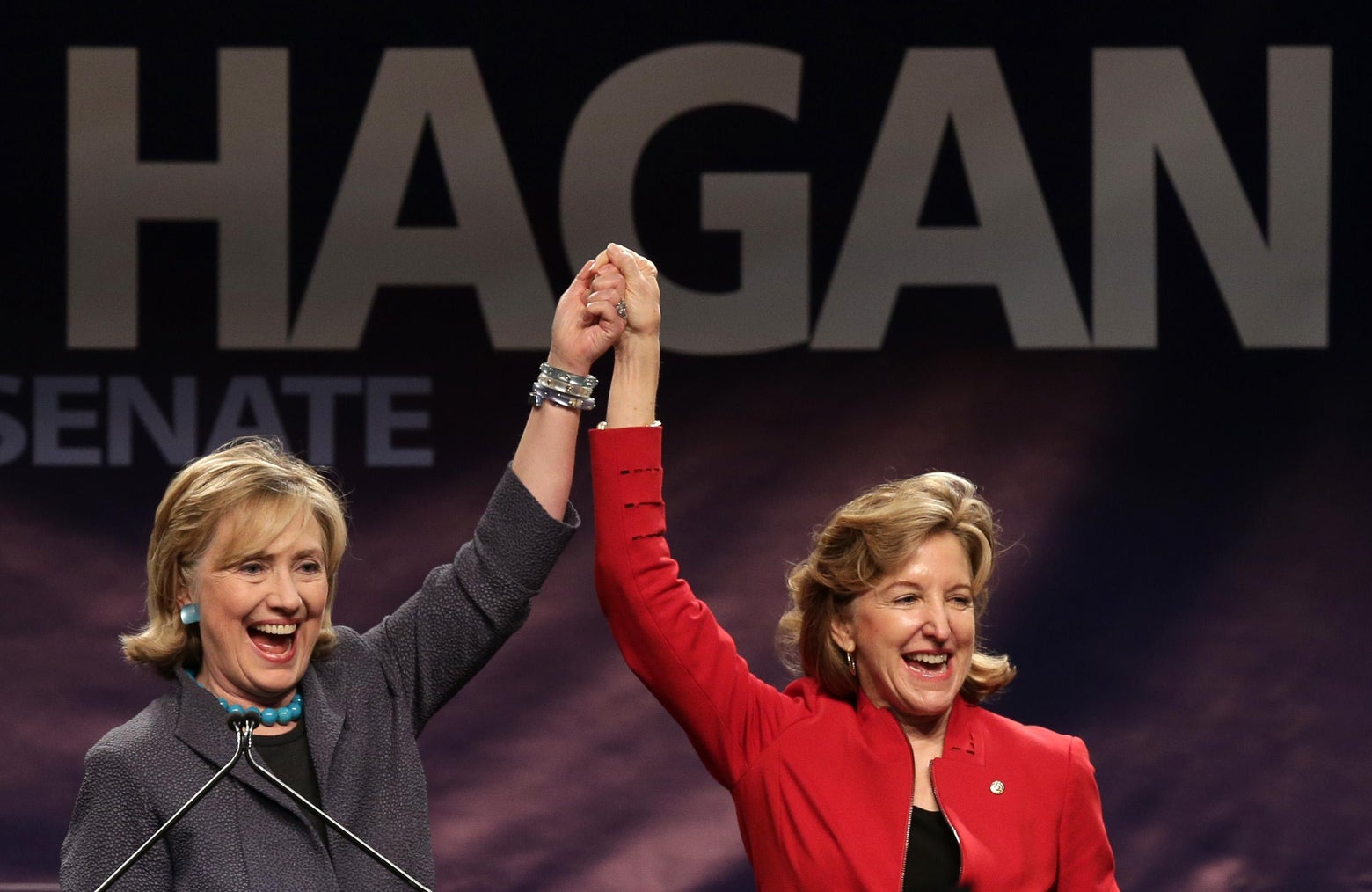 Kay Hagan and Michelle Nunn lose, Jeanne Shaheen wins.