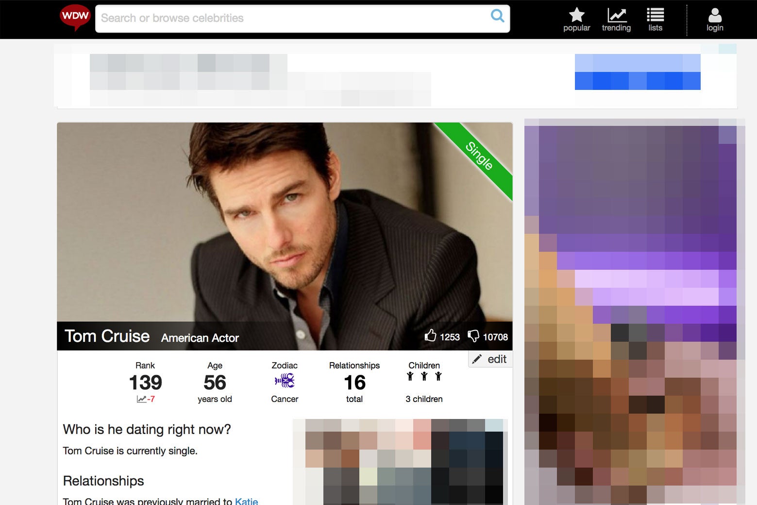 WhosDatedWho, Zimbio, Ranker: the rise and fall of celebrity dating sites.