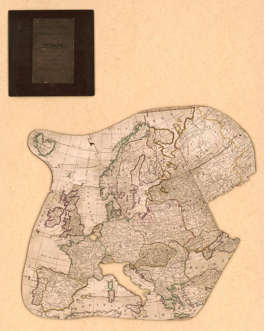 History of puzzles: Maps used to teach geography in the 19th century.