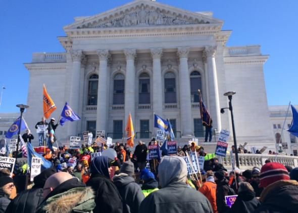Scott Walker protests are pretty calm: Is the Wisconsin governor losing ...