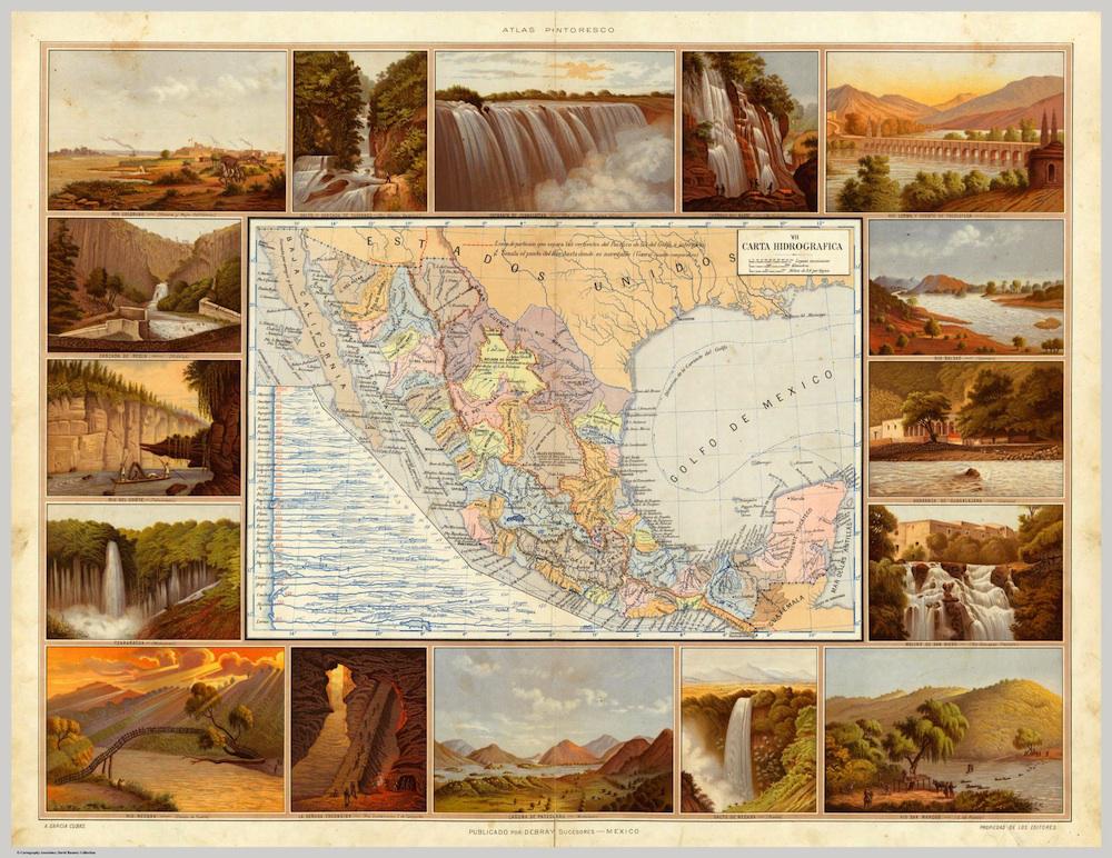 Mexico history: Pages from a 19th-century atlas by Antonio Garcia Cubas