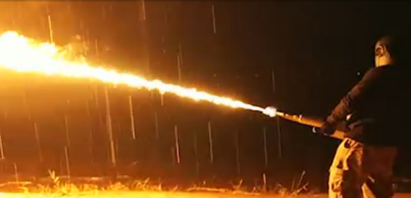 Flamethrower ban in Troy, Michigan? XM42 commercial flamethrower ...