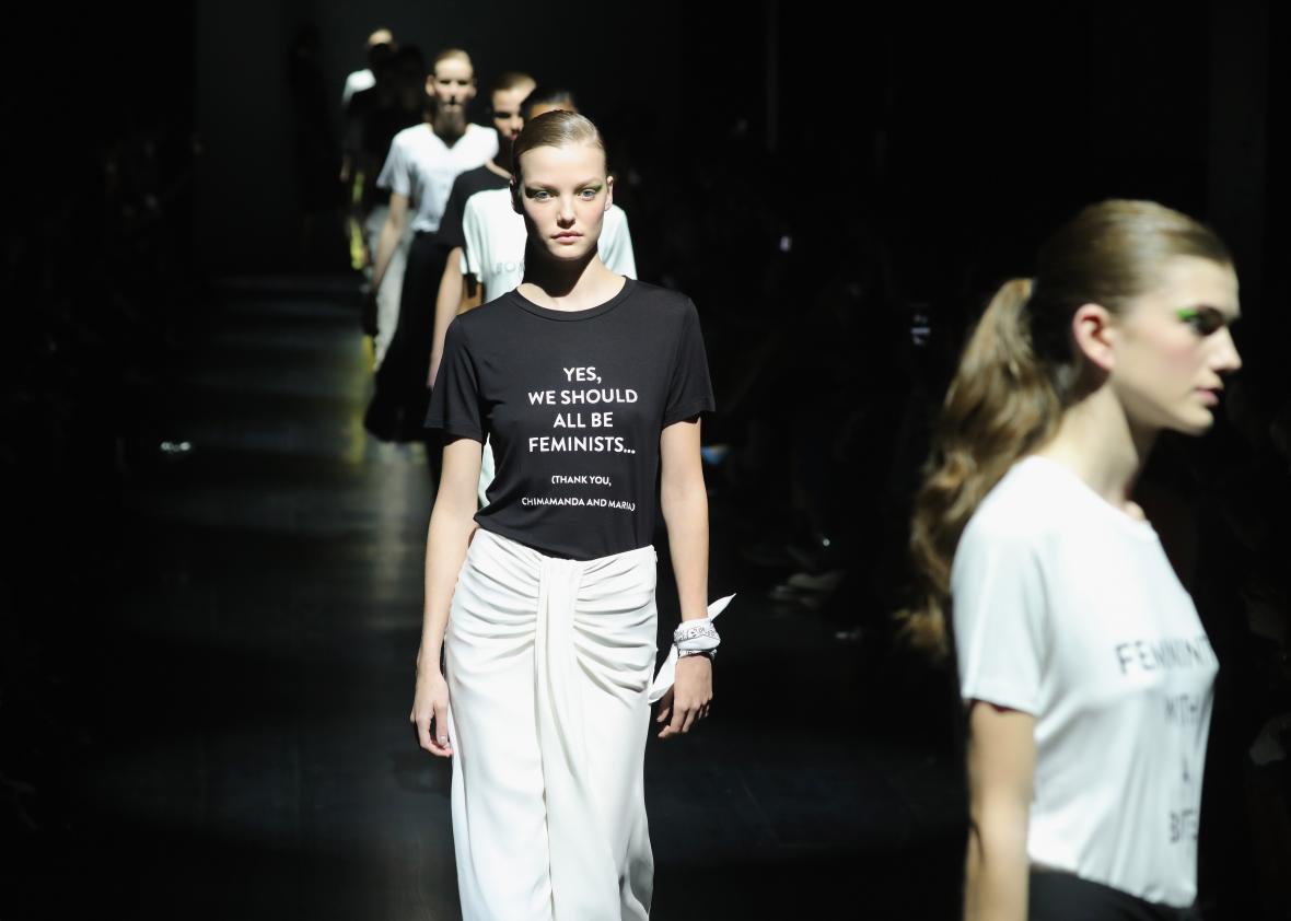 Feminism is the latest high-fashion trend.