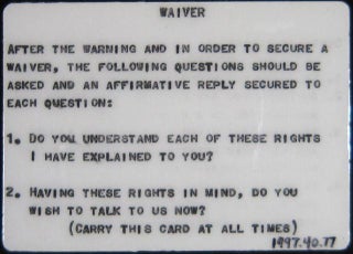 Miranda warning history: How the language of the warning became standard.