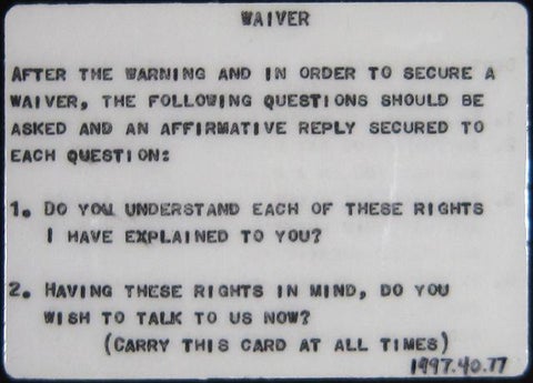 Miranda warning history: How the language of the warning became standard.