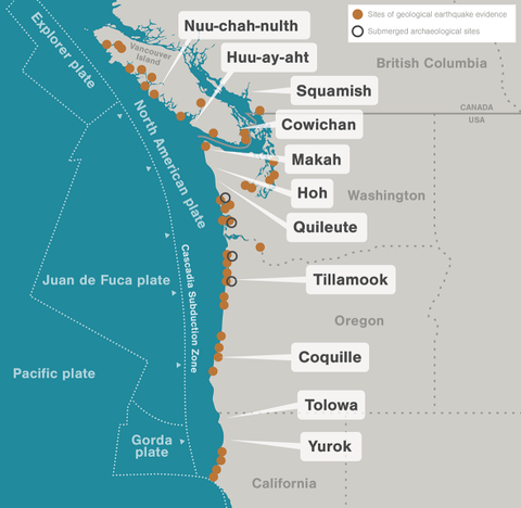Earthquakes and tsunamis in the Pacific Northwest: Native American ...